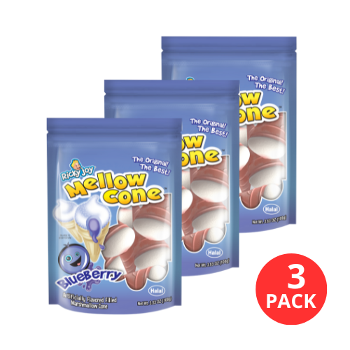 Ricky Joy® Mellow Cone™ - Blueberry Jelly Filled - 3.53 OZ (Pack of 3 ...