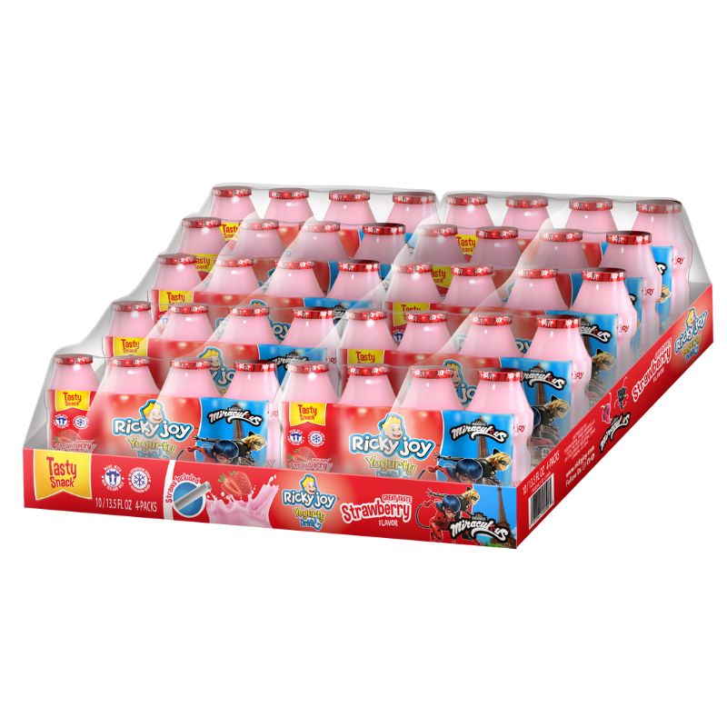Ricky Joy® Yogurty Drink Strawberry Flavor, 3.37 fl oz., 4 BTL (Pack o ...