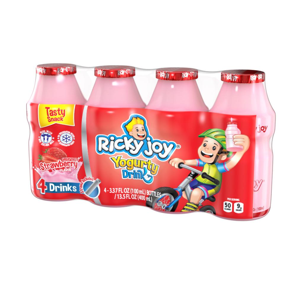 Ricky Joy® Yogurty Drink Strawberry Flavor, 3.37 fl oz., 4 ct (Pack of ...